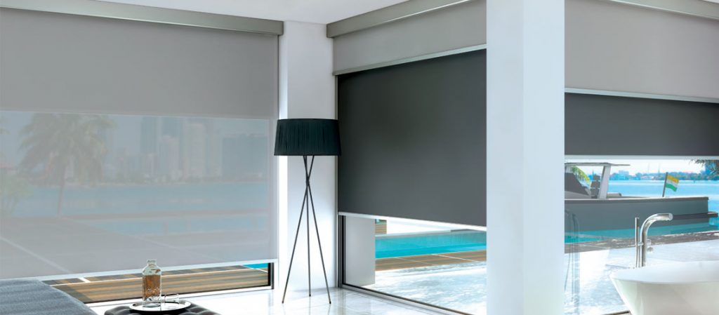 Double store enrouleur avec caisson B-Box Duo Bandalux - Verre ...